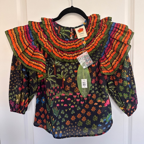 FARM Rio | Tops | Farm Rio Fruit Garden Blouse | Poshmark